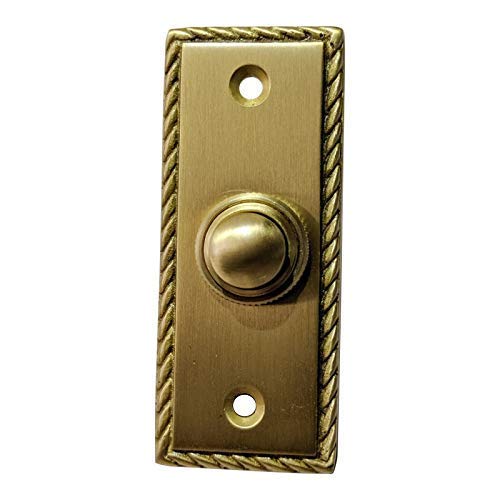 Adonai Hardware Rectangular Georgian Brass Bell Push or Door Bell or ...