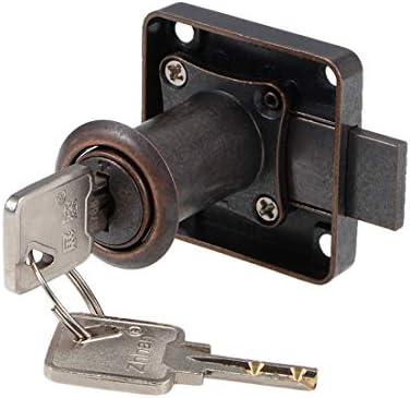 uxcell Drawer Cabinet Lock 18mm Diameter 32mm Length Cylinder Keyed ...