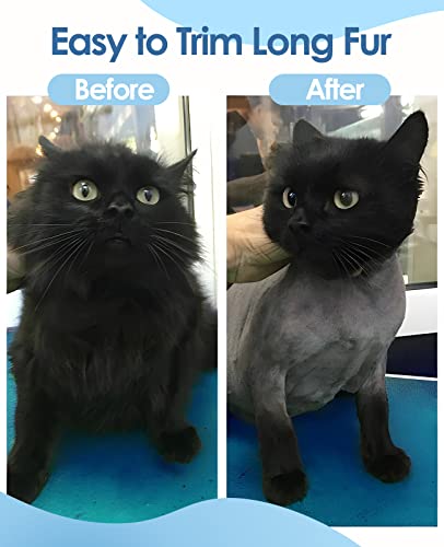 oneisall Cat Hair Trimmer,Quiet Cat Clippers for Matted Hair,Cordless ...