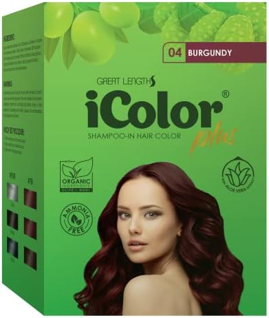 Amazon.com : Great Lengths iColor Hair Dye Shampoo Burgundy 30ml (1.014 ...