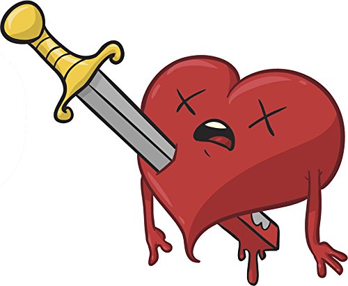 Divine Designs Funny Silly Heart Cartoon Emoji Symbol Vinyl Decal ...