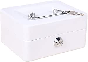 Amazon.com: PHILISENMALL Small Locking Metal Storage Box Portable Metal ...