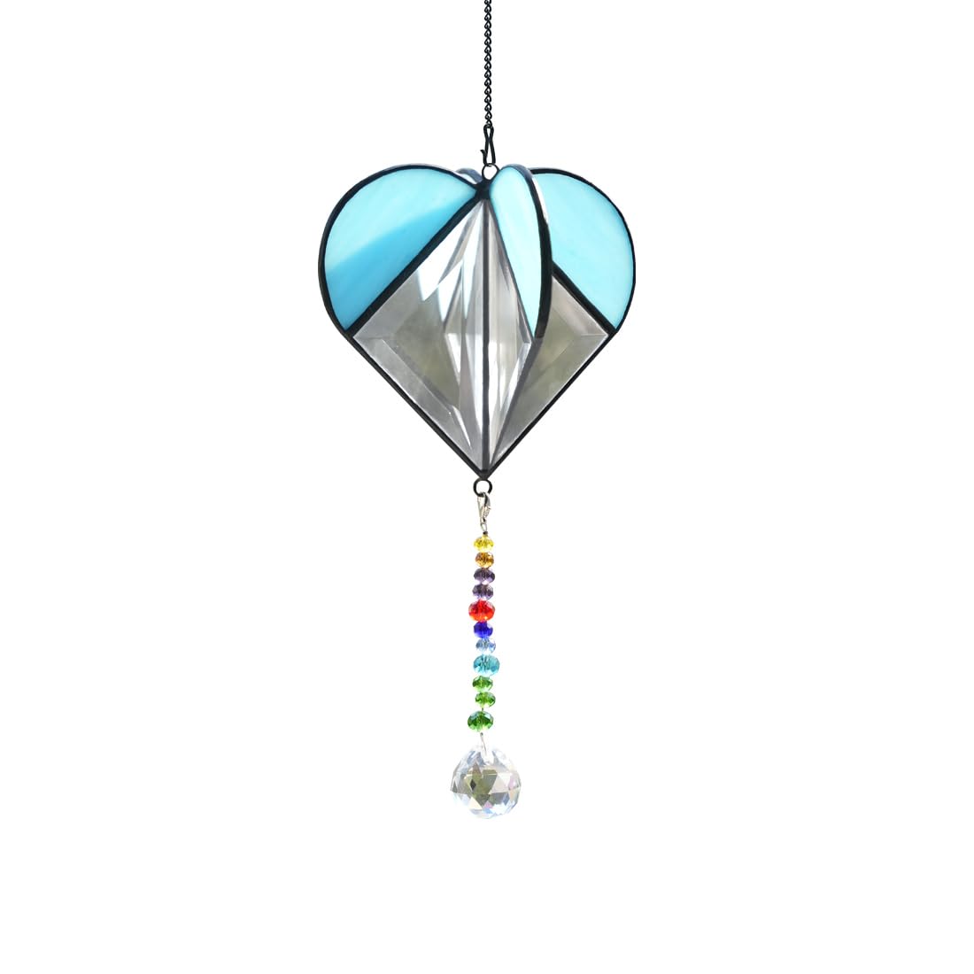 Snapklik.com : Stained Glass Window Hangings 3D Heart,Crystals Stained ...