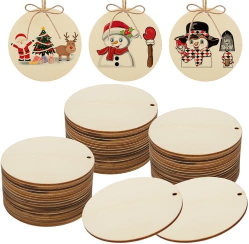 Amazon.com: YAYODS 200 Pcs 3 Inch Wooden Circles for Crafts Unfinished ...