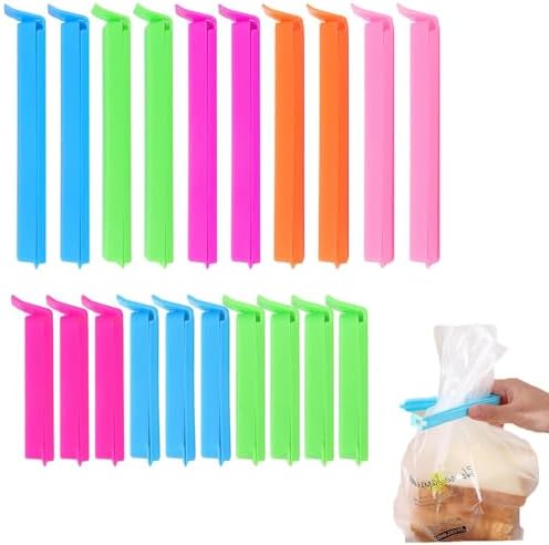 ANMEISH 20 Pcs Food Storage Bag Clips,7.5/11cm Food Clips,Coloured Food ...