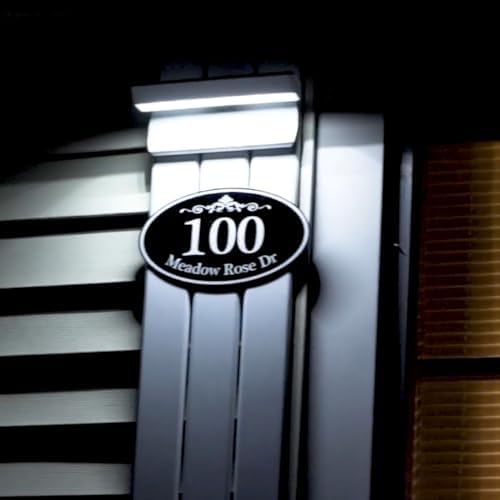 Brighticonic LED Illuminated Outdoor Address Light Waterproof - Solar ...