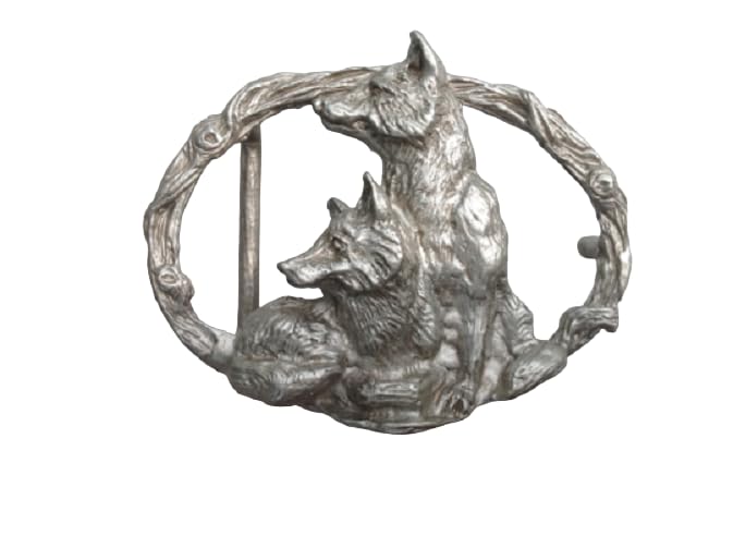 Amazon.com: Fox Belt Buckle Wearable wildlife art Forge Hill Sculpture ...