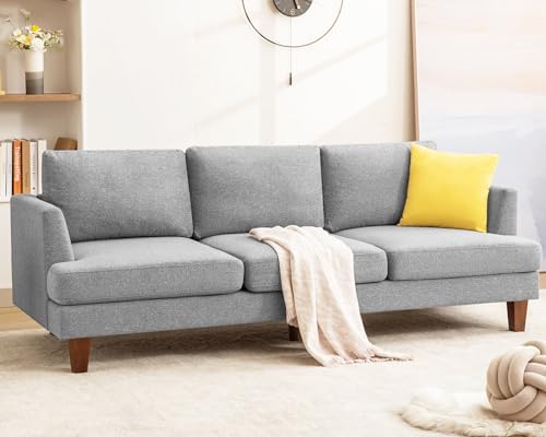 Amazon.com: Gericco 89" 3-Seater Sofa, Deep Seat Sofa with Comfy ...