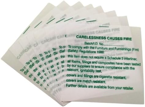 Upholstery/Furniture Sew On Fire Labels (5) : Amazon.co.uk: Stationery ...