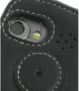 Amazon.com: PDair Black Leather Flip-Style Case for Sprint HTC Mogul ...