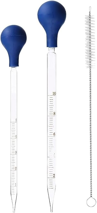 Amazon.com: GSHLLO 2 Pcs 5ml 10ml Glass Graduated Dropper Lab Liquid ...