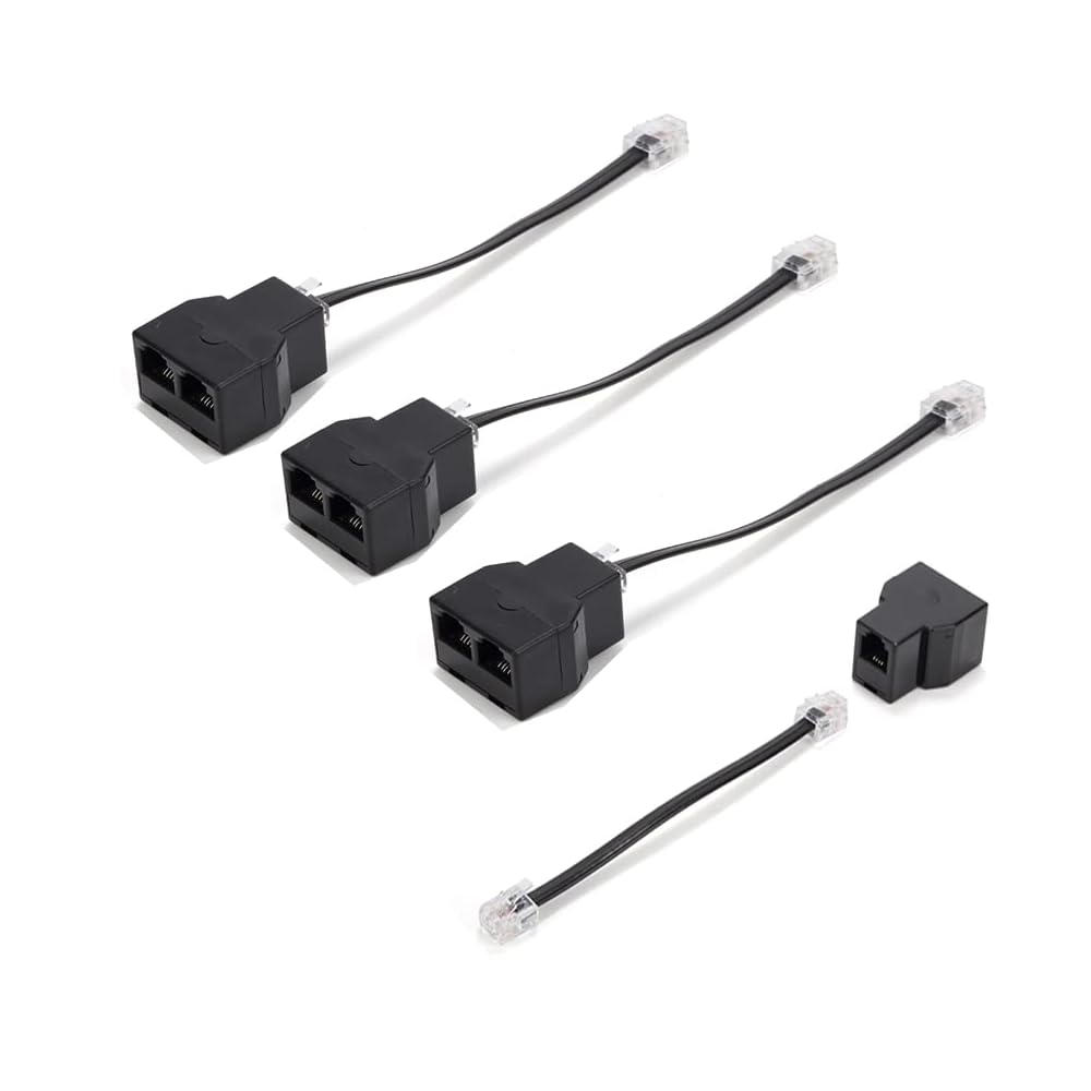 Amazon.com: Yumiwoow Phone Line Splitter,Telephone Splitter,with RJ11 ...