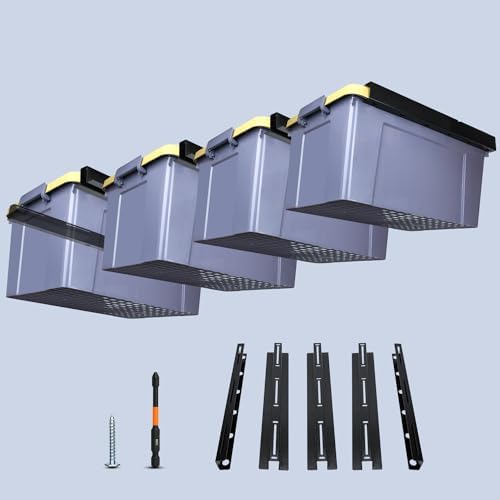 Amazon.com: TORACK Garage 16" Studs Ceiling Bin Storage Rack, Overhead ...