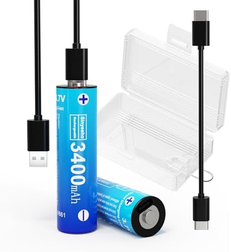 Amazon.com: Universal 18650 USB Type C Charger Rechargeable Battery 3 ...