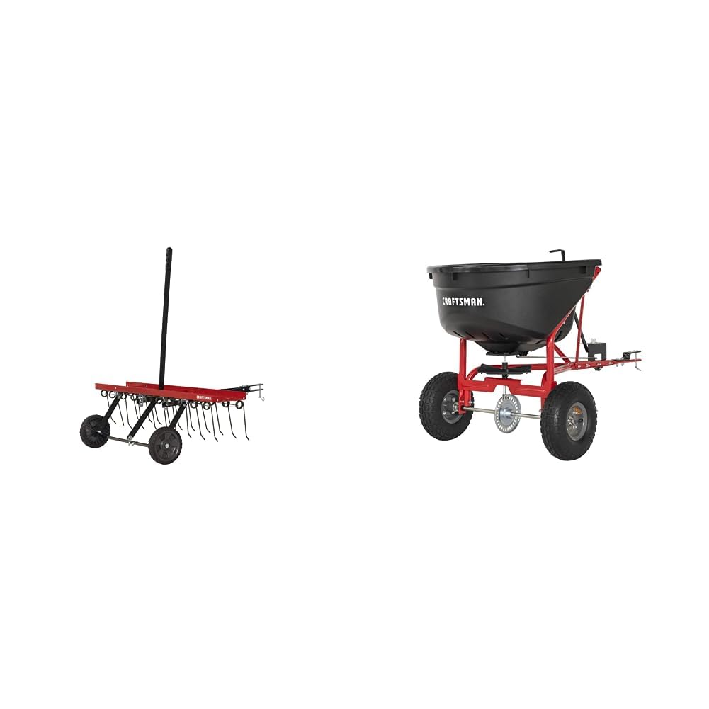 Amazon.com : Craftsman 40-Inch Tow Lawn Detatcher + Craftsman 110-lb ...