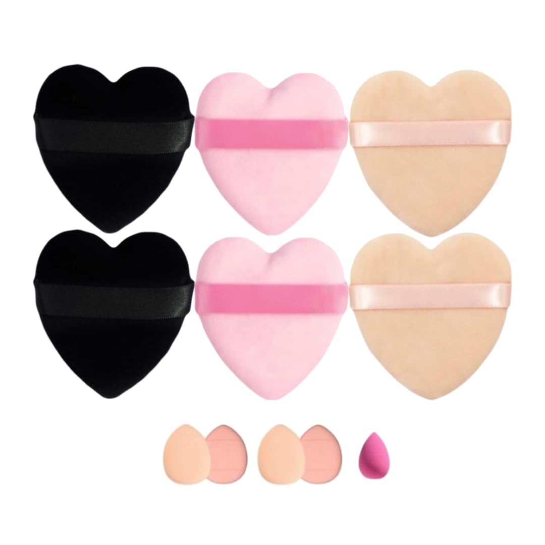 Amazon.com : Heart Shaped Make Up Puff | Soft And Thick | Washable ...