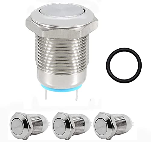 PUL 12mm Mini Push Button Switch Waterproof Momentary Metal DIY Switch ...