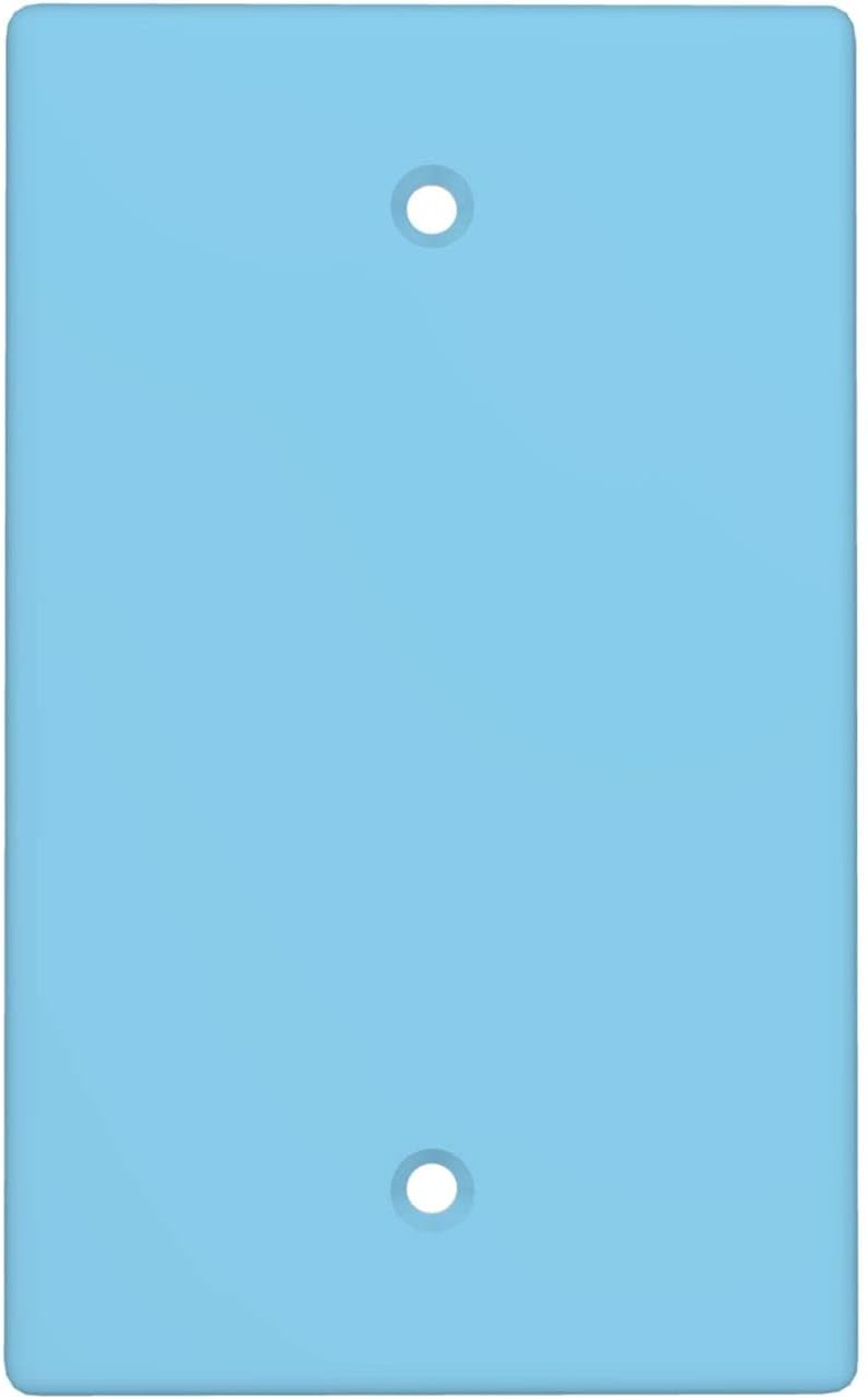 Baby Blue Blank Device Wall Plate, Size 1-Gang 4.50" x 2.76 ...