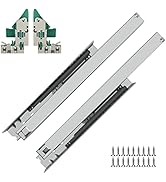 1 Pair 22 Inch Side/Rear Mount Soft Close Drawer Slides Full Extension ...