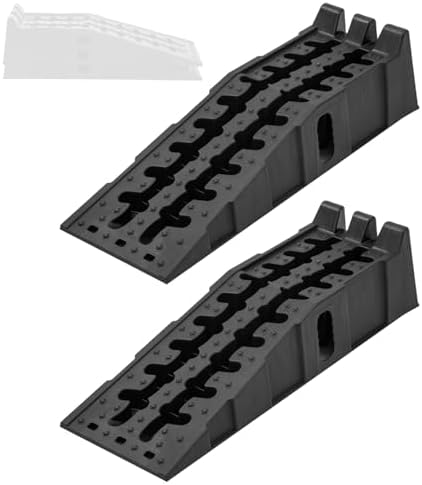 KATSU 2 PCs Plastic Car Ramps Stackable 7 Ton Heavy Duty Garage Ramps ...