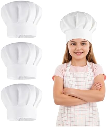 CIATBYYJ 4 Pack Chef Hats for Kids - Adjustable Kids Chef Hat ...