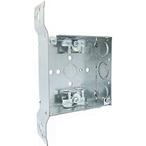 4-Inch Square Metal Box with Side Mounting Bracket, Welded, 1-1/2 ...