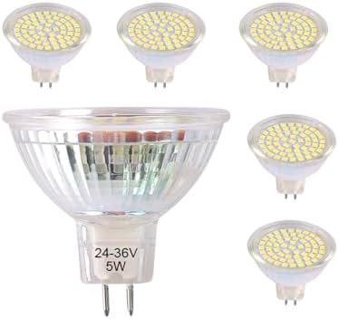 ukzboss mr16 led Light Bulb 24v 36v gu5.3 5W 6000K Daylight White led ...