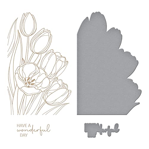 Spellbinders Wonderful Tulips Glimmer Hot Foil Plate & Die Set from The ...