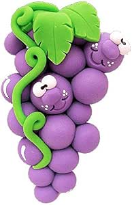 Amazon.com: Polymer Clay Goofy Grape Magnet from Clayful Creations by ...