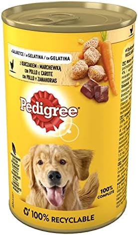 Pedigree mit Hühnchen und Karotten in Gelee, Nassfutter für Hunde, 24 ...