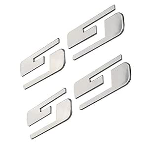 Decalship 2pcs Chrome SS Emblems 7" x 1.6" Big Stick Badges for Chevy ...