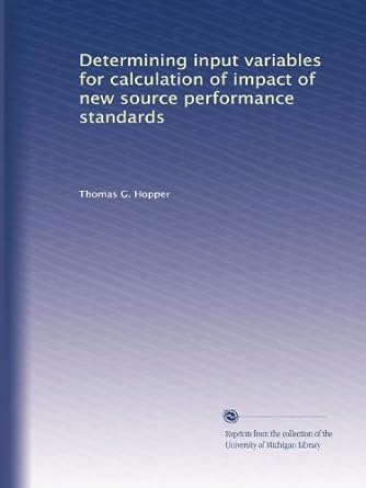 Amazon.co.jp: Determining input variables for calculation of impact of new source performance ...