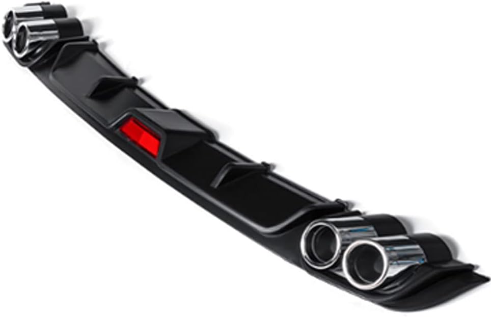 Amazon.com: Universal Car Rear Bumper Lip Diffuser Spoiler 4 Holes ...