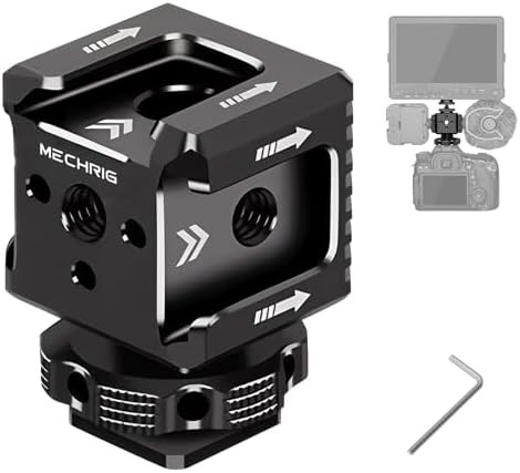 Amazon.com: 3 Port Cold Shoe Mount with 1/4"-20 Thread for Camera Cage ...