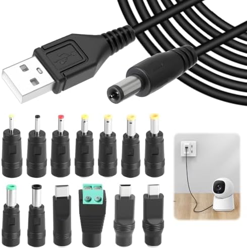 Lueden USB to DC Power Cable Universal DC 5V Charger with 13 Connector ...