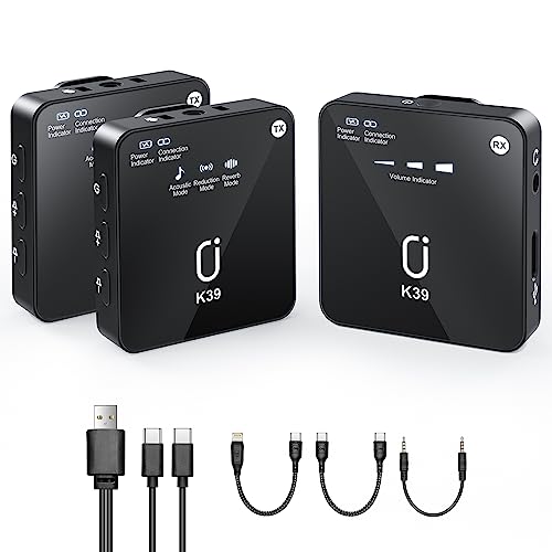 Snapklik.com : JYX K39 Wireless Lavalier Microphones For IOS And Android, 24GHz Dual ...
