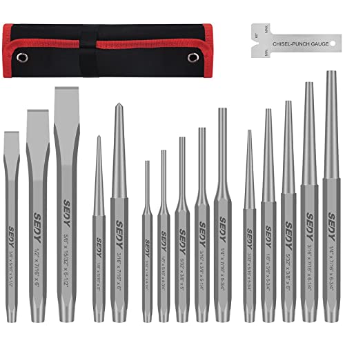 Snapklik.com : 16-Piece Precision Punch & Chisel Set - Taper Punch