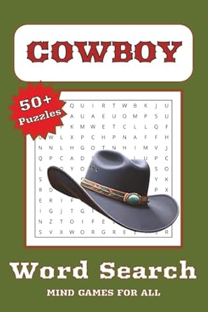 Cowboy Word Search Puzzle Book: Word Searched with Easy to Read Print ...