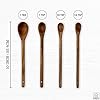 Amazon.com: Bayti Long Handle Acacia Wooden Measuring Spoons, 100% ...