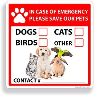 Amazon.com: 1st Responder Emergency Dog & Cat Rescue Decal Sticker ...