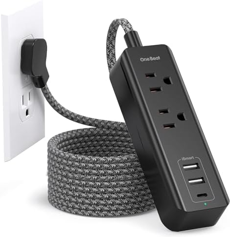 Cruise Essentials, USB C Travel Power Bar, Flat Plug Power Bar with 2 ...