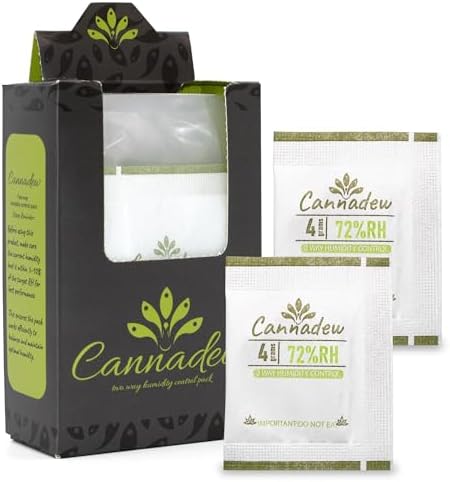 Amazon.com: Cannadew 72% 4g (15pack) Humidity Packs Two-Way Humidity ...