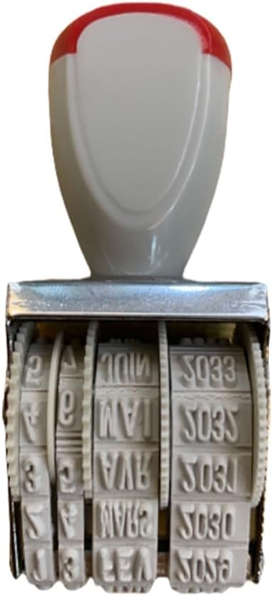 Amazon.com: Rubber Stamp Line Dater Office Business Rotating Spanish ...