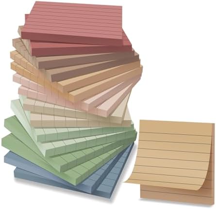 Amazon.com : (16 Pack) Lined Sticky Notes 3x3 in Post Ruled Stickies ...