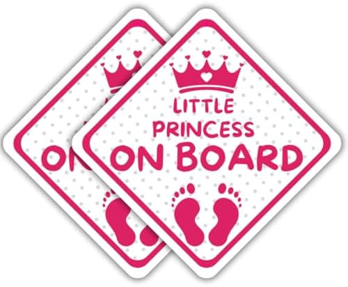 Little Princess on Board Sign, Baby on Board Sign for Princesses ...