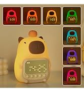 Amazon.com: Aokpsrt Alarm Clock for Kids, Cute Toast Night Light Alarm ...