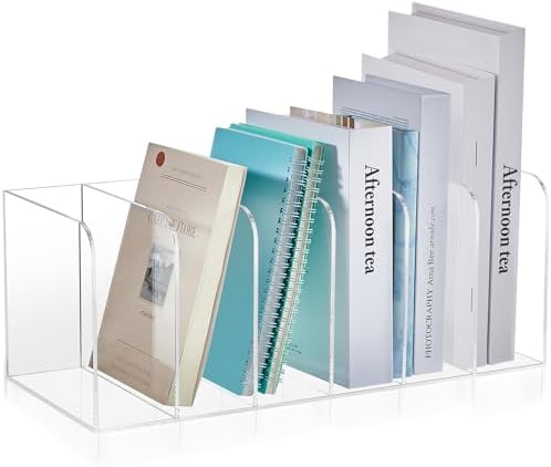 Amazon.com : Metal Desktop File Organizer, 6 Vertical Compartment Metal ...