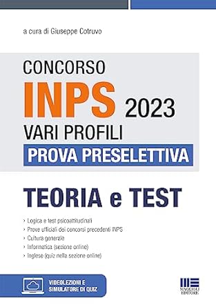Amazon.com: Concorso INPS 2023 vari profili - Prova preselettiva ...