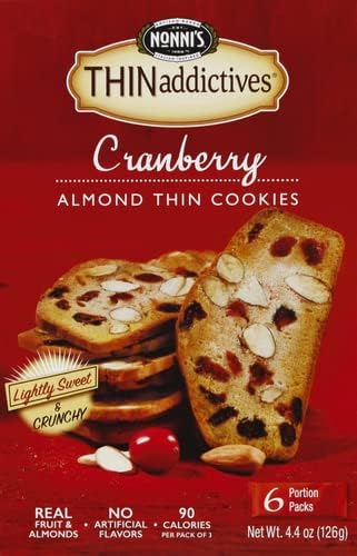 Thin Addictives Cranberry Almond Thins, 4.4 Ounce - 6 per pack -- 6 ...