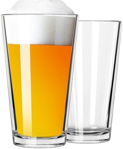 Amazon.com | Beer Glasses Set of 4, Pilsner Beer Glasses 20 OZ, Pint ...